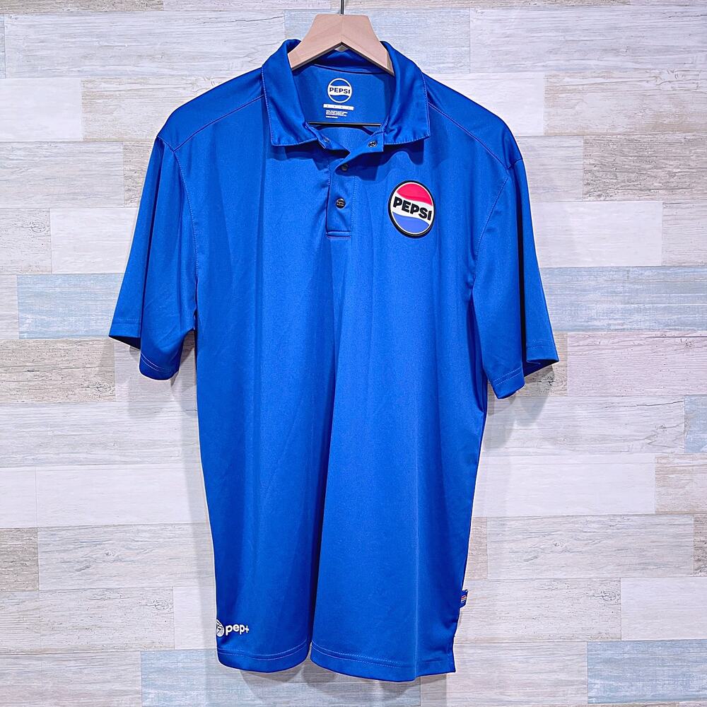 Pepsi Pvc Logo Patch Employee Performance Polo Blue W… - Gem